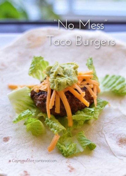"No Mess" Taco Burgers | Cosmopolitan Cornbread