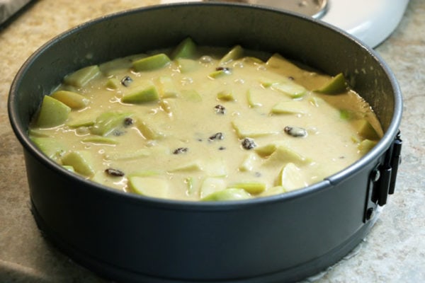 German Apple Cake with Rum Raisins | Cosmopolitan Cornbread