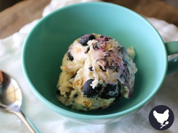 Blueberry Cheesecake Ice Cream | Cosmopolitan Cornbread