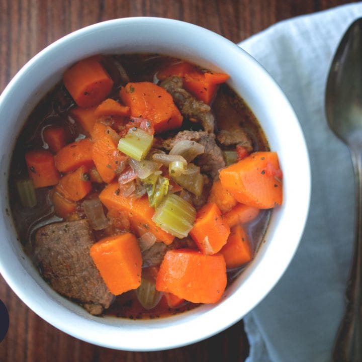 Hearty Harvest Beef Stew | Paleo | Cosmopolitan Cornbread