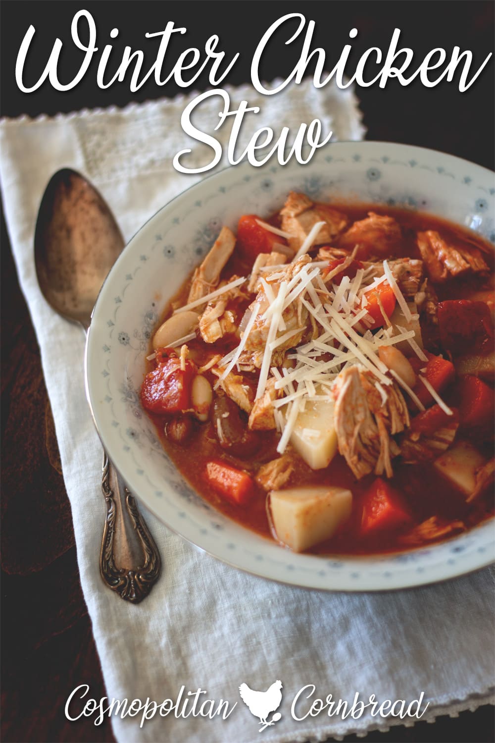 Winter Chicken Stew (with Cooking Video) | Cosmopolitan Cornbread