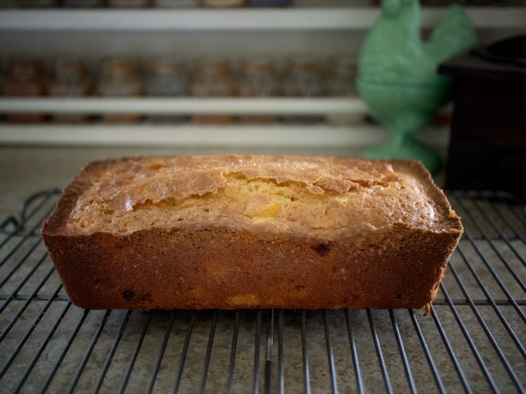 Peach Sour Cream Pound Cake (with Recipe Video) | Cosmopolitan Cornbread