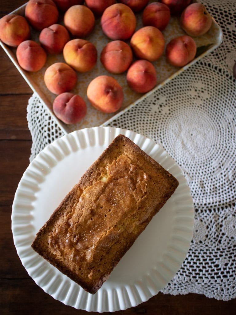 Peach Sour Cream Pound Cake (with Recipe Video) | Cosmopolitan Cornbread